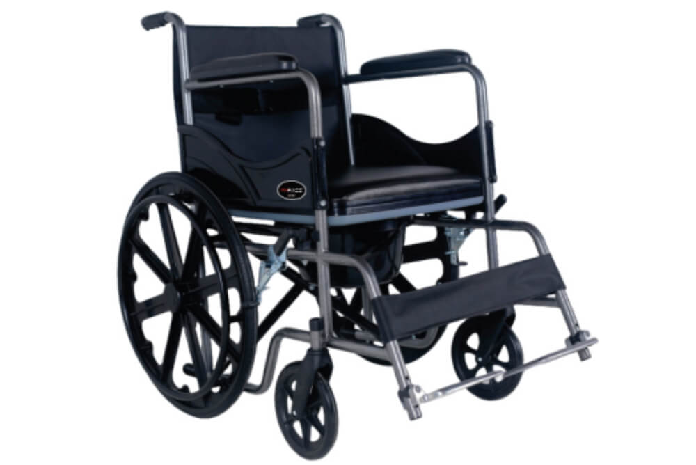 Manual foldable commode wheelchair at Hyderabad, Bangalore