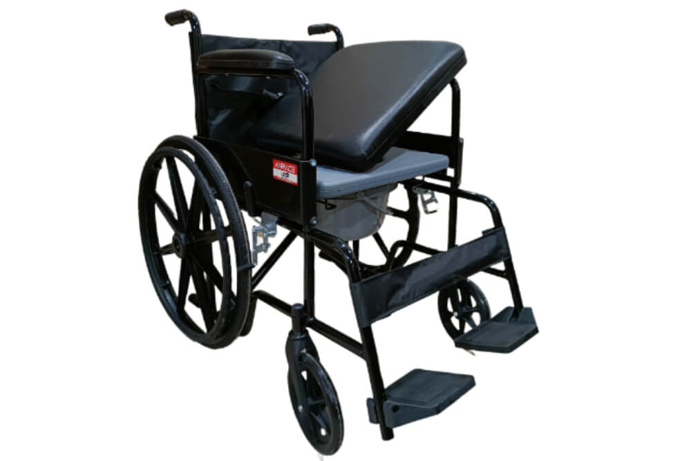 Manual foldable commode wheelchair at Hyderabad, Bangalore